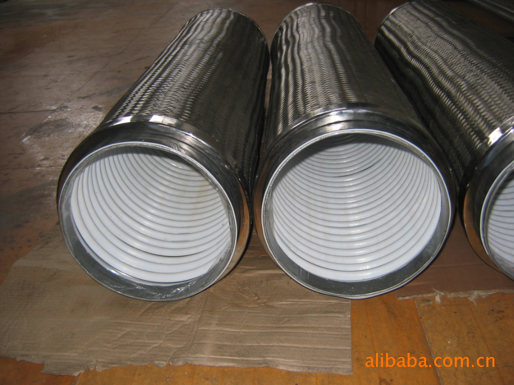 Stainless steel braid hose with PTFE bellow lining > PTFE expansion ...